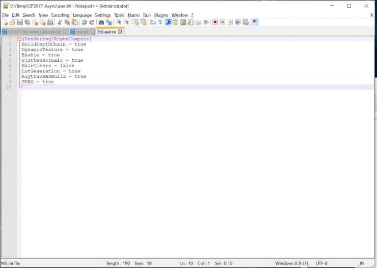 Async Compute Settings - EXE-free Version - Cyberpunk 2077 Mod