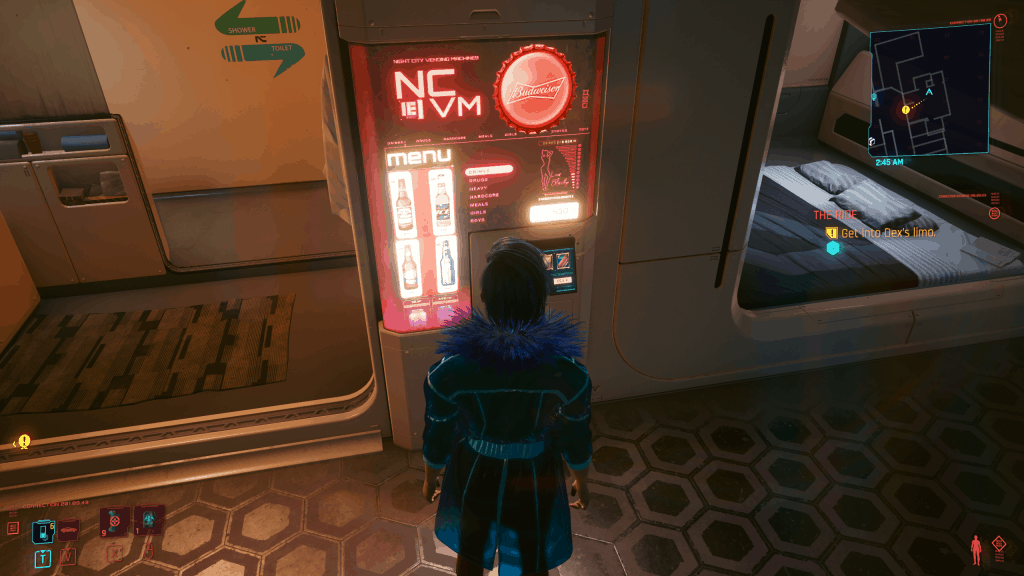 Blade Runner series V's Bud Vending machine - Cyberpunk 2077 Mod