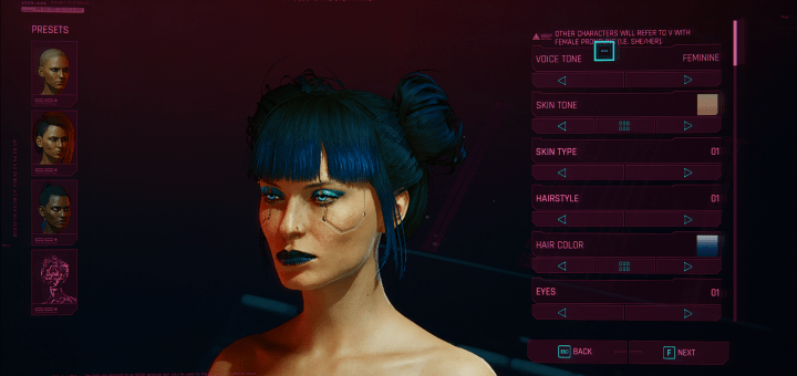 Hair Swap 01-08 - Cyberpunk 2077 Mod