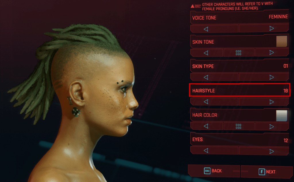 Female Mohawk Dreadlocks Replaces hair 18 - Cyberpunk 2077 Mod