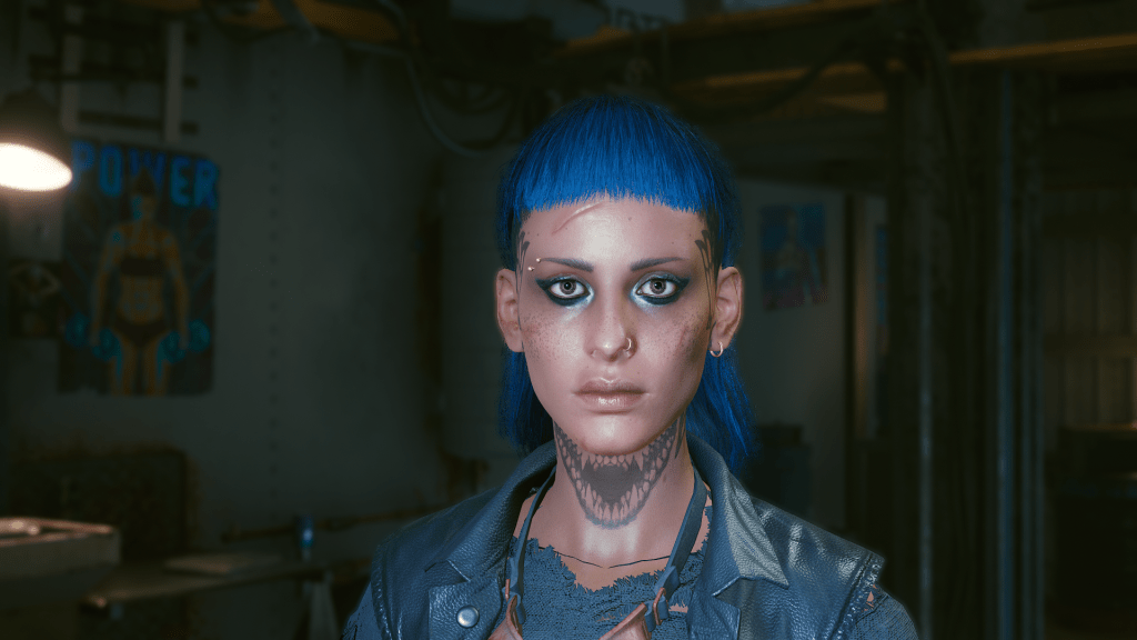 Blue Haired Female V - Cyberpunk 2077 Mod
