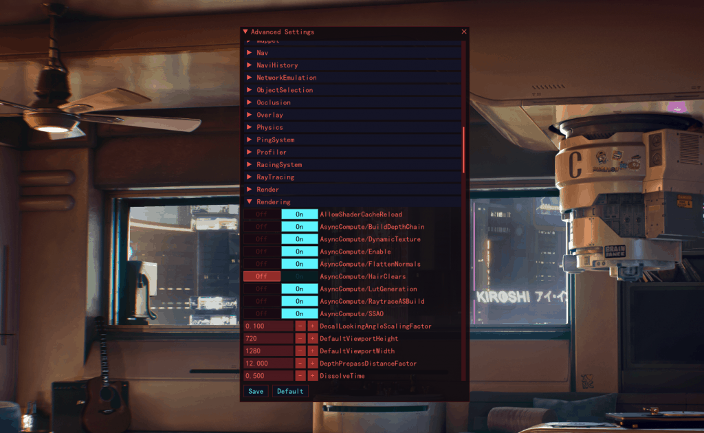 Cyberpunk Advanced Settings Tool (No restart needed) - Cyberpunk 2077 Mod