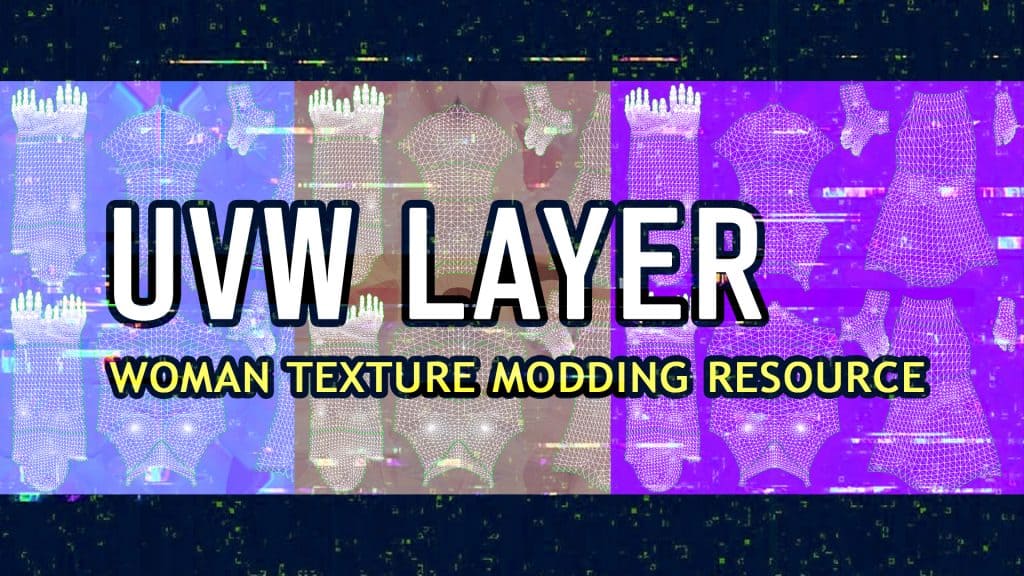 Spawn0 - Woman textures resource with UVW layer - Cyberpunk 2077 Mod