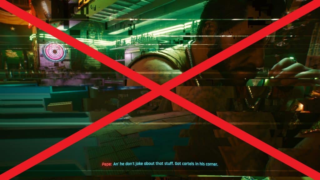 Disable Fast Forward and Skip Dialogue Visual Effect - Cyberpunk 2077 Mod