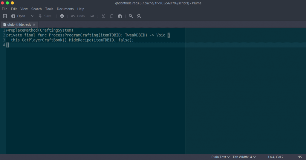 Quickhacks blueprints don't disappear when crafted - Cyberpunk 2077 Mod