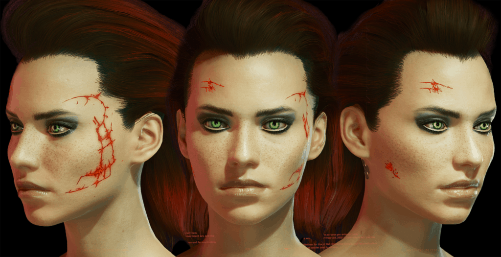 Mass Effect - Commander Shepard's Renegade Scars (Face Tattoo ...
