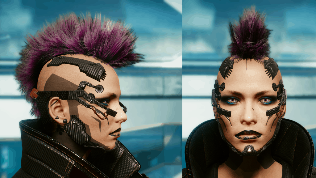 Cyber Mohawk Haircut replacer for both genders - Cyberpunk 2077 Mod