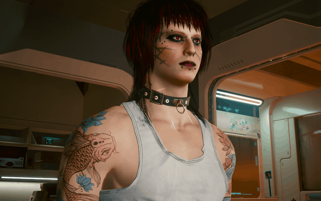 Fingers Collar No Tag for Male and Female V - Cyberpunk 2077 Mod