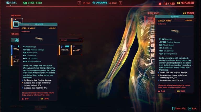 Arm Cyberware Rebalance - Cyberpunk 2077 Mod