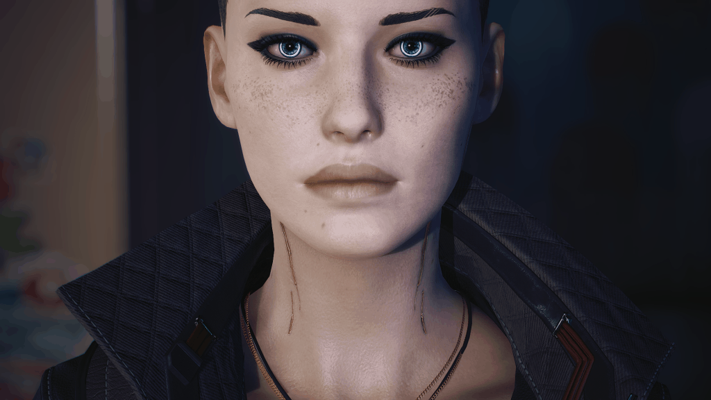 Golden stripes cyberware for V - Cyberpunk 2077 Mod