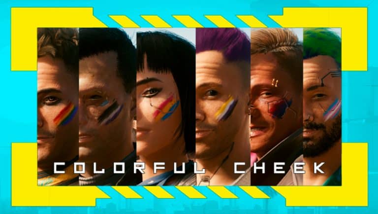Colorful Cheeks - Cyberpunk 2077 Mod