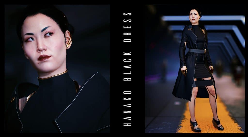 Hanako Black Dress - Cyberpunk 2077 Mod