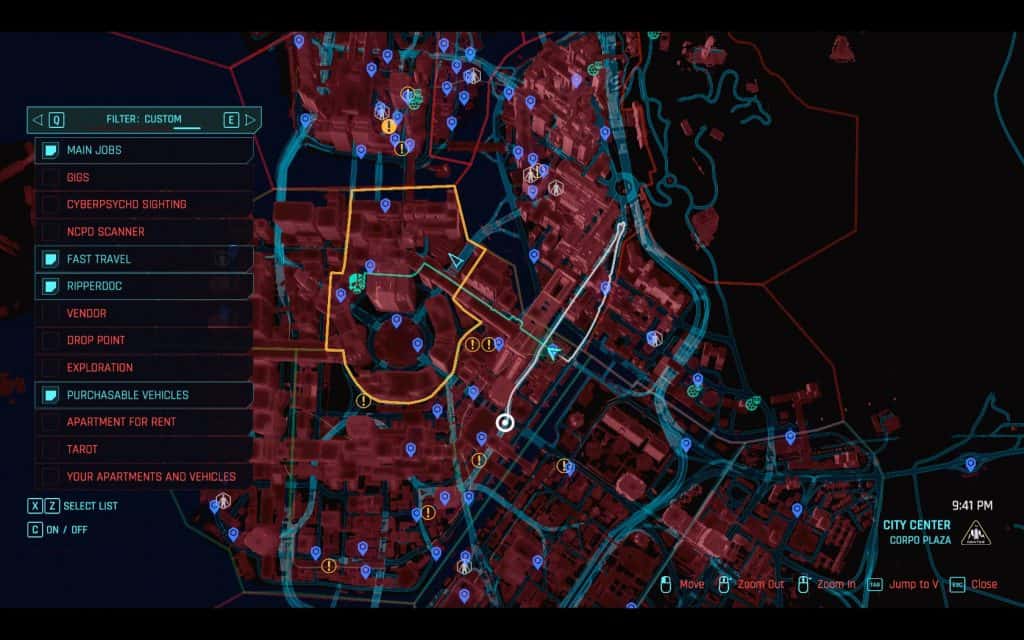 Better Fast Travel Map (Redscript version) - Cyberpunk 2077 Mod