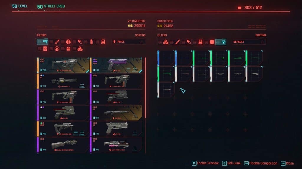 More Inventory Filters - Cyberpunk 2077 Mod