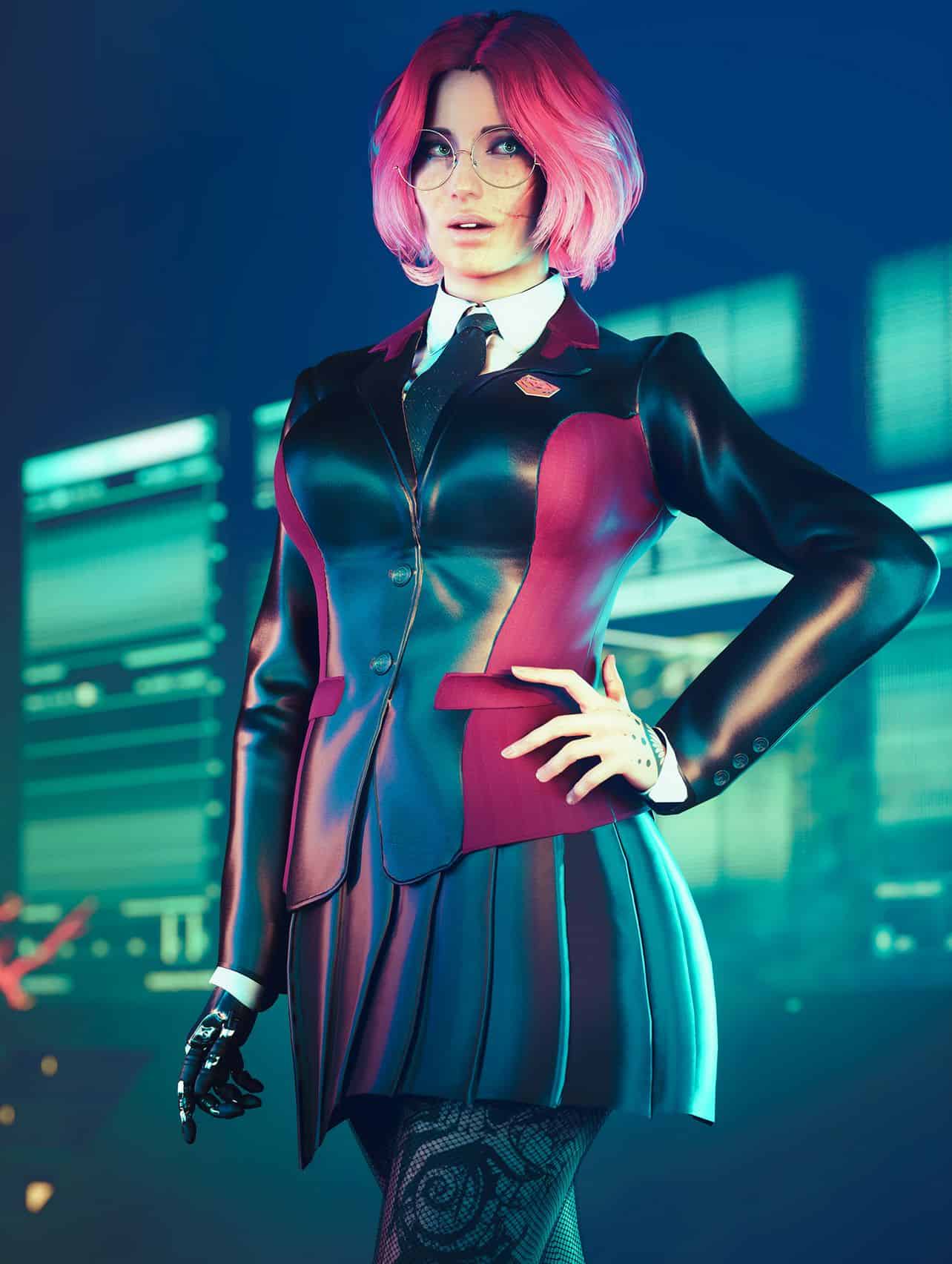 Edgerunners – Arasaka Academy Female Uniform - Cyberpunk 2077 Mod
