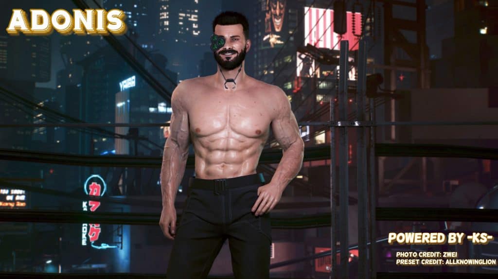 -KS- ADONIS Male Body - Cyberpunk 2077 Mod