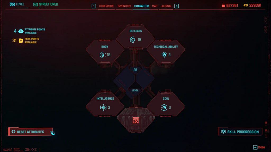 Reset Attributes always available - Update 2.0 - Redscript - Cyberpunk ...