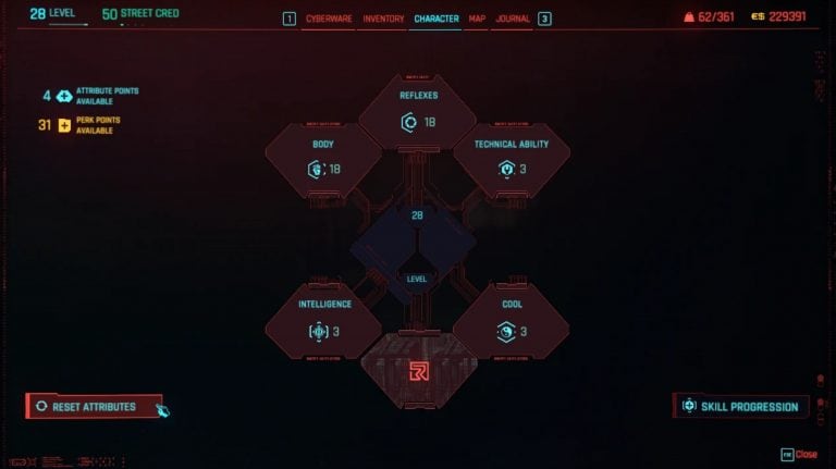 Reset Attributes always available - Update 2.0 - Redscript - Cyberpunk ...