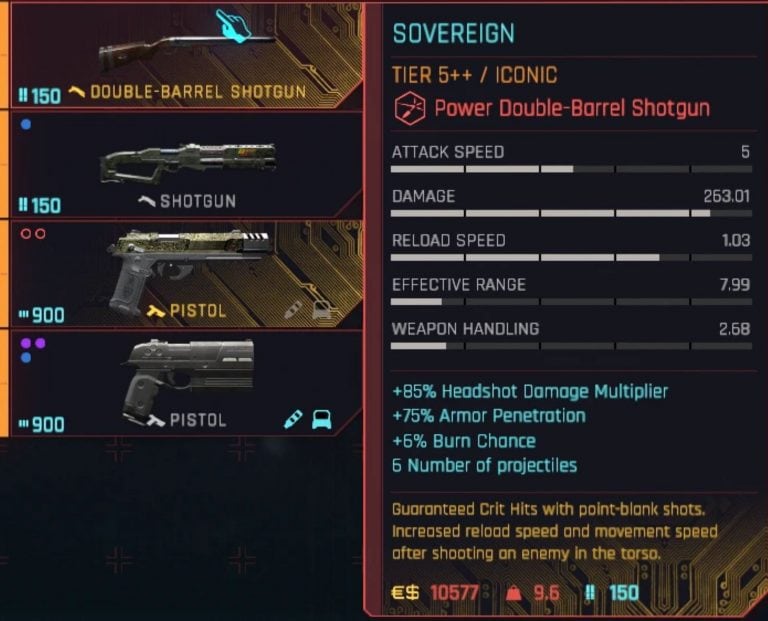 Iconic weapons spawn as Tier5 - 2.0 - Cyberpunk 2077 Mod