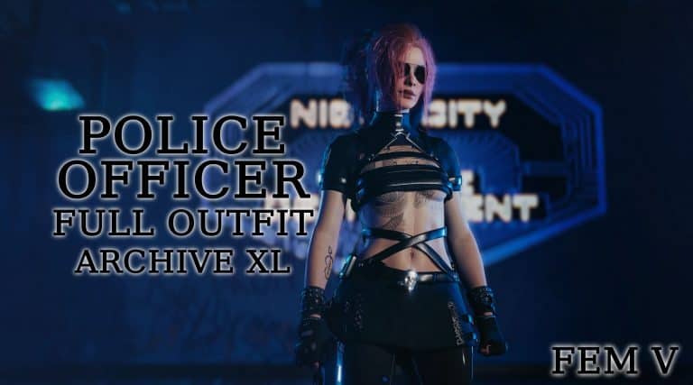 Police Officer Outfit - Archive XL - Cyberpunk 2077 Mod