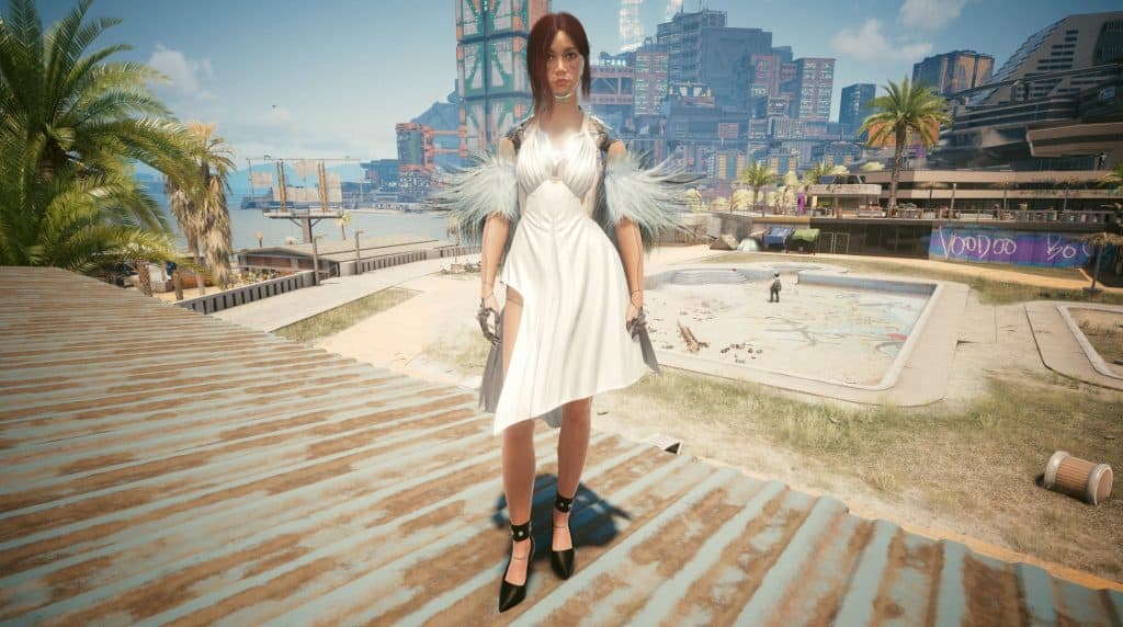 Songbird Dress and Fur Recolors - Archive XL - Cyberpunk 2077 Mod