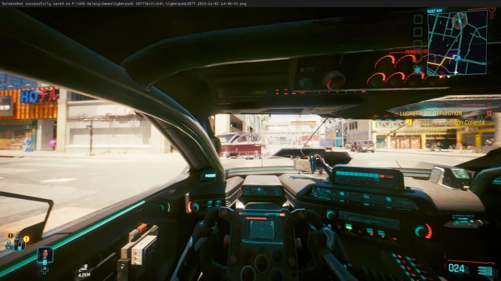 Basic first person FPP vehicle FOV - Cyberpunk 2077 Mod
