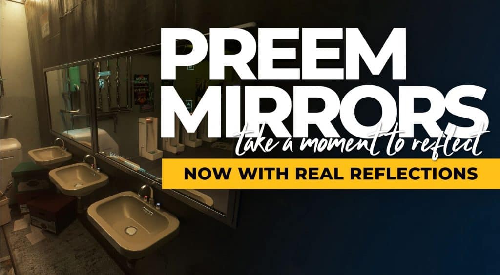 Preem Mirrors (Reflective Mirror Materials) v1.1 - Cyberpunk 2077 Mod