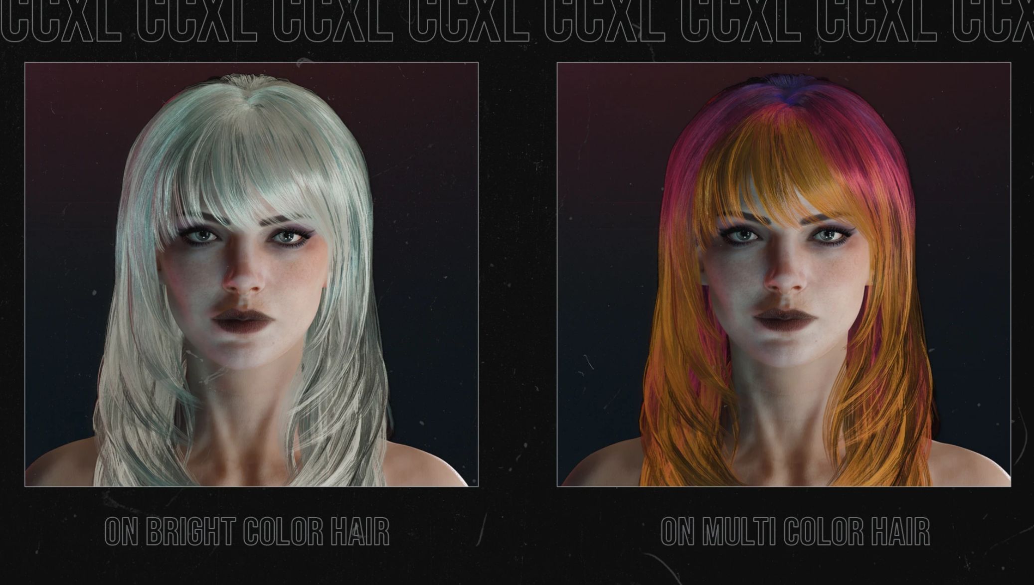 HAILEY LONG FACE FRAME - CCXL HAIR v1 - Cyberpunk 2077 Mod